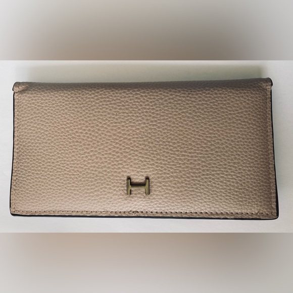 Bags | Women Halston Bifold H Monogram Light Blush Faux Pebbles Leather ...